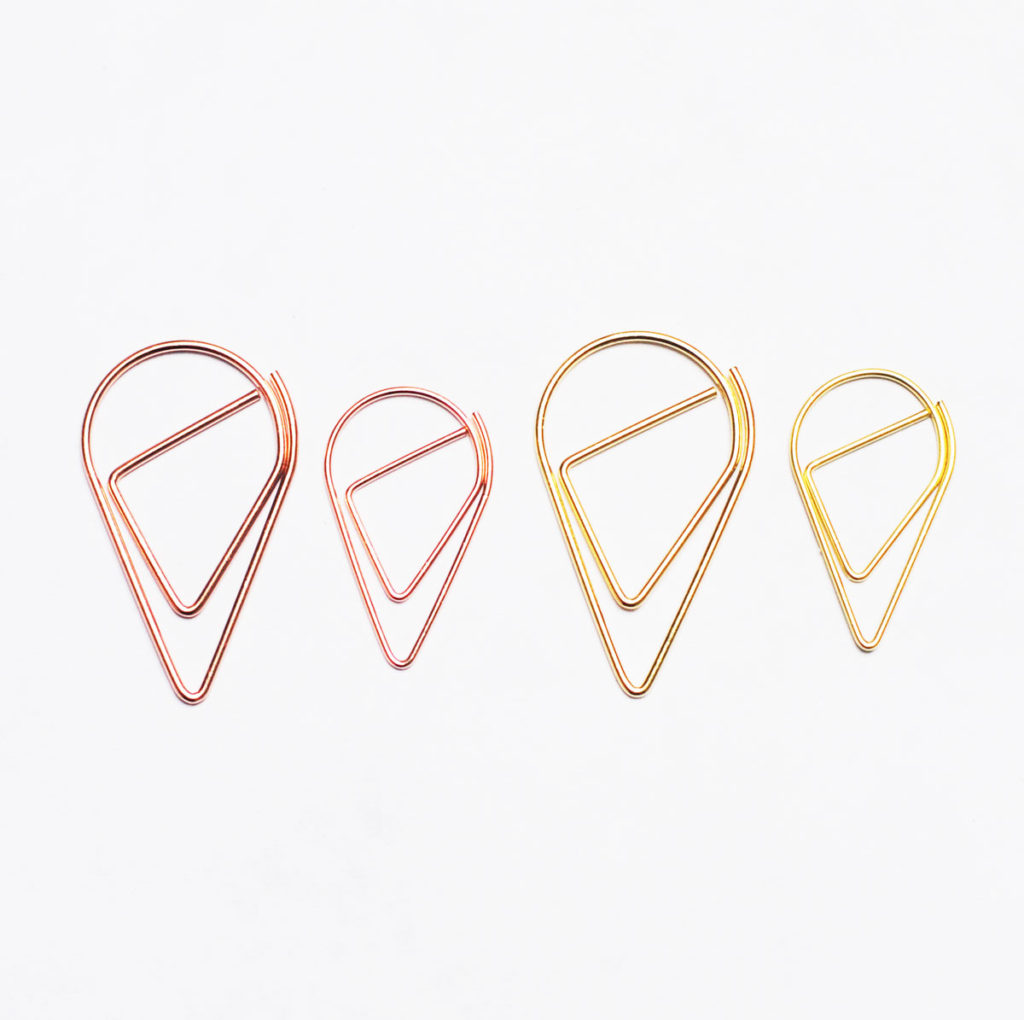 Large Gold Teardrop Paper Clips • HOPSCOTCH